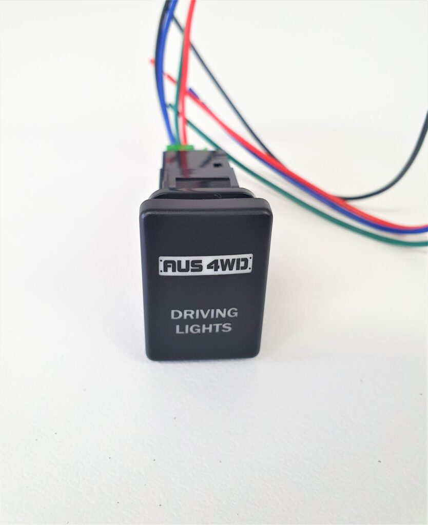 AUS4WD - Blue - Driving Lights Switch - Toyota Push Switch - AUS4WD